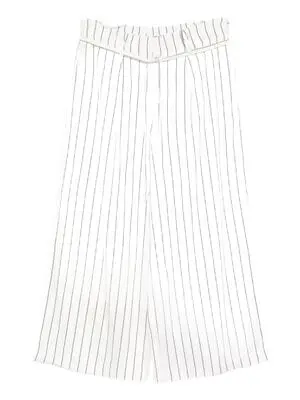 Marc O'polo Pinstriped Belted Trousers - White
