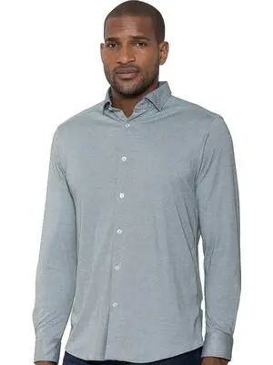 LUCHIANO VISCONTI Micro Melange Knit Shirt - Forest