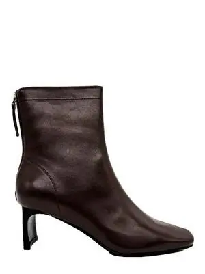 AMIE RAFA Harlow Leather Bootie - Brown