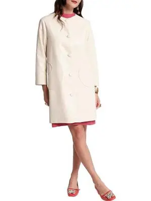 FRANCES VALENTINE Mod Jacket Faux Leather - Oyster