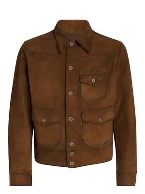 RALPH LAUREN Double RL Roughout Suede Jacket