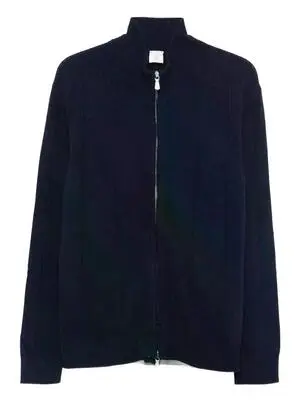 Eleventy Ribbed Zip-up Cardigan - Blue