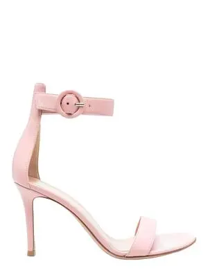 GIANVITO ROSSI 90mm Portofino Ankle-strap Leather Sandals - Pink