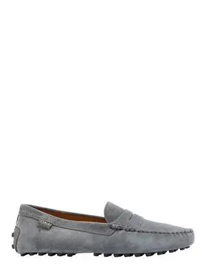 TOD'S Gommino Suede Loafers Grey