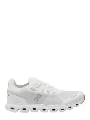 On Cloud 6 Panelled Mesh-Knit Sneakers White