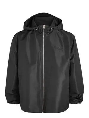 Givenchy Logo-embroidered Hooded Shell Jacket - Black