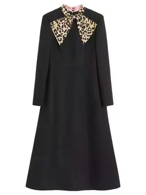 Valentino Garavani Scarf-detail Midi Dress - Black