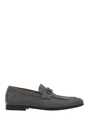 FERRAGAMO Gancini Buckle Loafer Grey