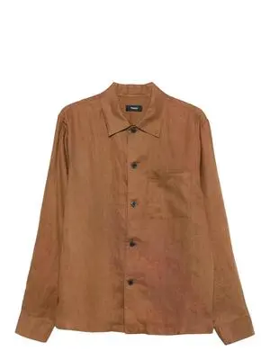 Theory Linen Shirt - Brown
