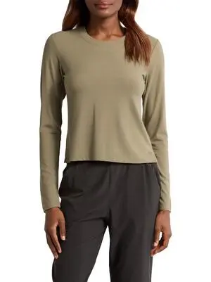 FREE FLY Long Sleeve Rib T-Shirt Smokey Olive