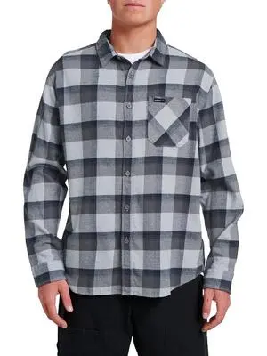 Quiksilver Penmar Check Cotton Flannel Button-up Shirt - Quarry