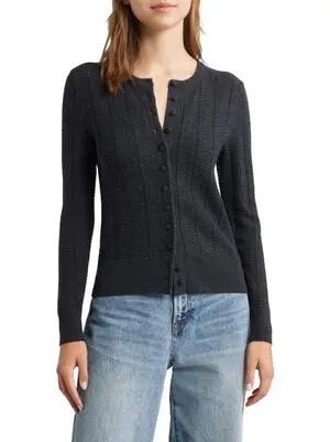 Rag & Bone Francesca Wool-blend Cardigan - Charcoal