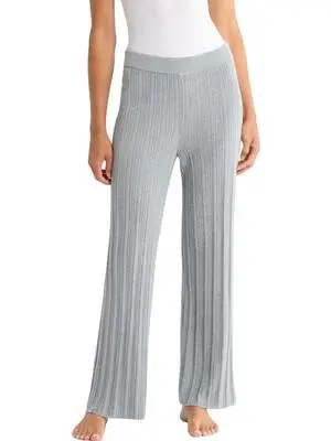 Barefoot Dreams Cozychic Ultra Lite Rib Pajama Pants - Moonbeam