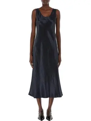 MM BY MAX MARA Talete Bias-cut Satin Slip Dress - Navy