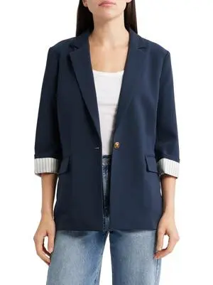 Rag & Bone Jennie Elbow Sleeve Crepe Blazer - Sal