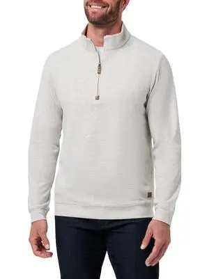 Travis Mathew Cloud Quarter Zip - Heather Grey