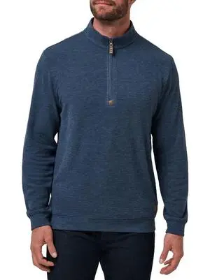 Travis Mathew Cloud Quarter Zip - Heather Navy