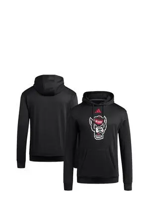 Adidas Nc State Wolfpack Locker Logo Fleece Pullover Hoodie - Black