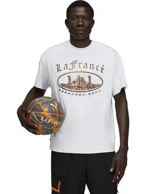PUMA Lafrancã© Heem Large Print Graphic T-shirt - Gray
