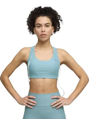 PUMA Cloudspun Ultra Soft Mid Impact Sports Bra Blue