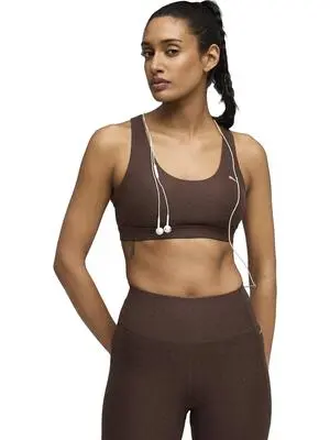 PUMA Cloudspun Ultra Soft Mid Impact Sports Bra - Brown