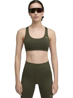 PUMA Cloudspun Ultra Soft Mid Impact Sports Bra Green
