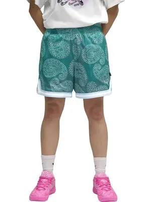 PUMA 5.5" Shooting Stars Basketball Shorts - Green