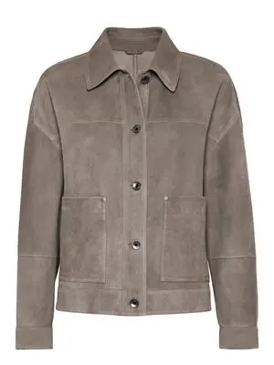 Brunello Cucinelli Couture Suede Jacket - Brown