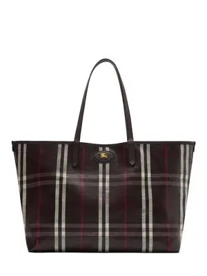 Burberry Medium Canvas Highlands Tote Bag - Brown