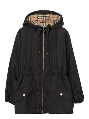 Burberry Nylon Hooded Jacket - Black