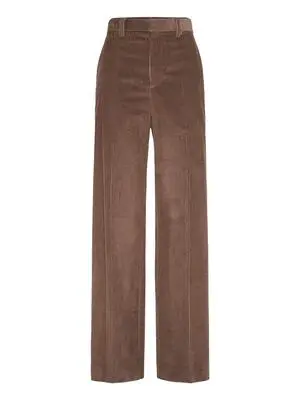 Brunello Cucinelli Corduroy Loose Trousers - Brown