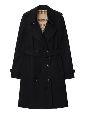 Burberry Cotton Mid-length Chelsea Trench Coat - Black