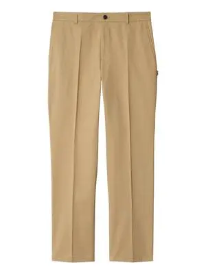 Burberry Cotton Tailored Trousers - Beige