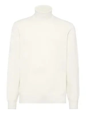 Brunello Cucinelli Cashmere Rollneck Sweater - White