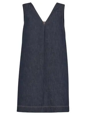 Brunello Cucinelli Denim-effect Mini Dress - Blue
