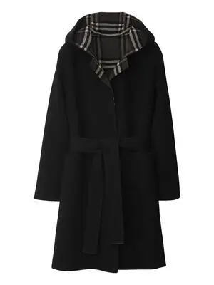 Burberry Wool Reversible Car Coat - Black