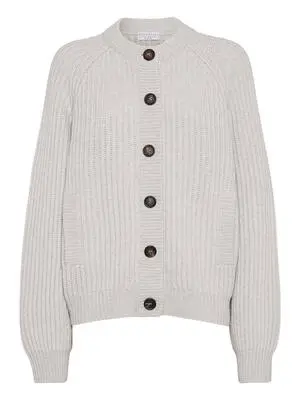 Brunello Cucinelli Cashmere Cardigan - White