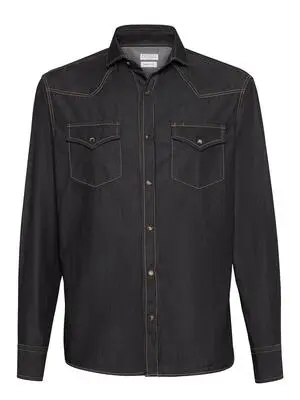 BRUNELLO CUCINELLI Denim Western Shirt