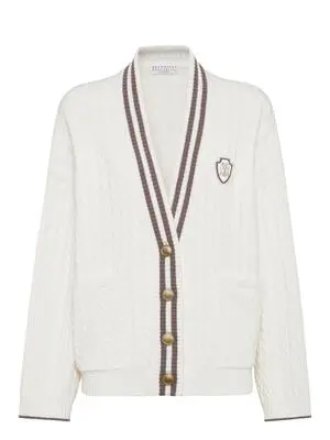 Brunello Cucinelli Cashmere V-neck Cardigan - White