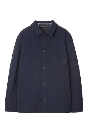 Burberry Quilted Check Reversible Jacket - Navy