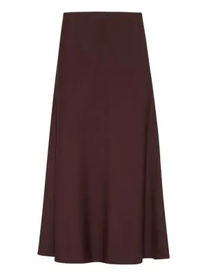 Brunello Cucinelli Virgin Wool-blend Twill Flute Skirt - Red