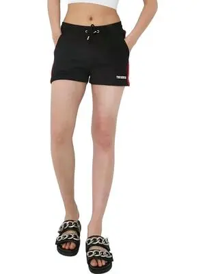 The Kooples Side-stripe Logo-detail Shorts - Black