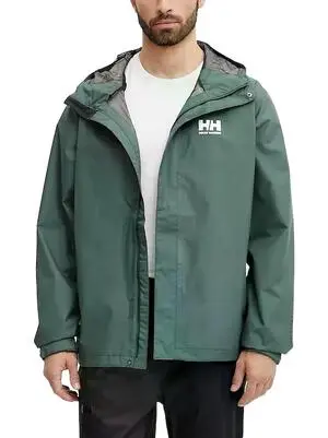 Helly Hansen Hooded Logo Jacket - Green
