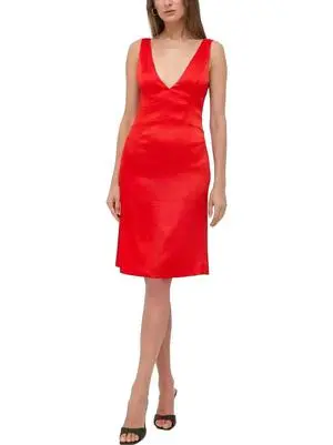 IVY OAK Sleeveless Open-back Midi Dress - Red