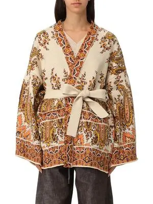 Etro Belted Knit Sweater Biscuit