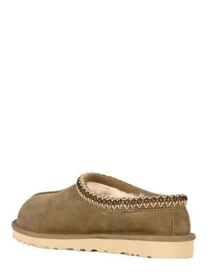 UGG Ugg Tasman II Suede Slippers With Wool Lining And Contrast Stitching Cocoa