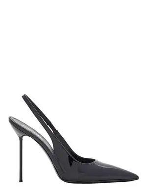 Paris Texas Paris Texas Lidia Patent Leather Slingback Pumps With High Heel Black