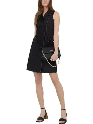 PENNYBLACK Sleeveless Double-breasted Mini Dress - Black