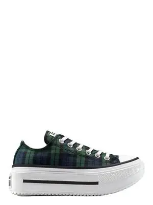 CONVERSE Chuck Taylor All Star Lift Double Stack Platform Low Plaid - Green