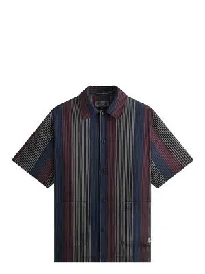 Kith Seersucker Boxy Collared Overshirt - Blue